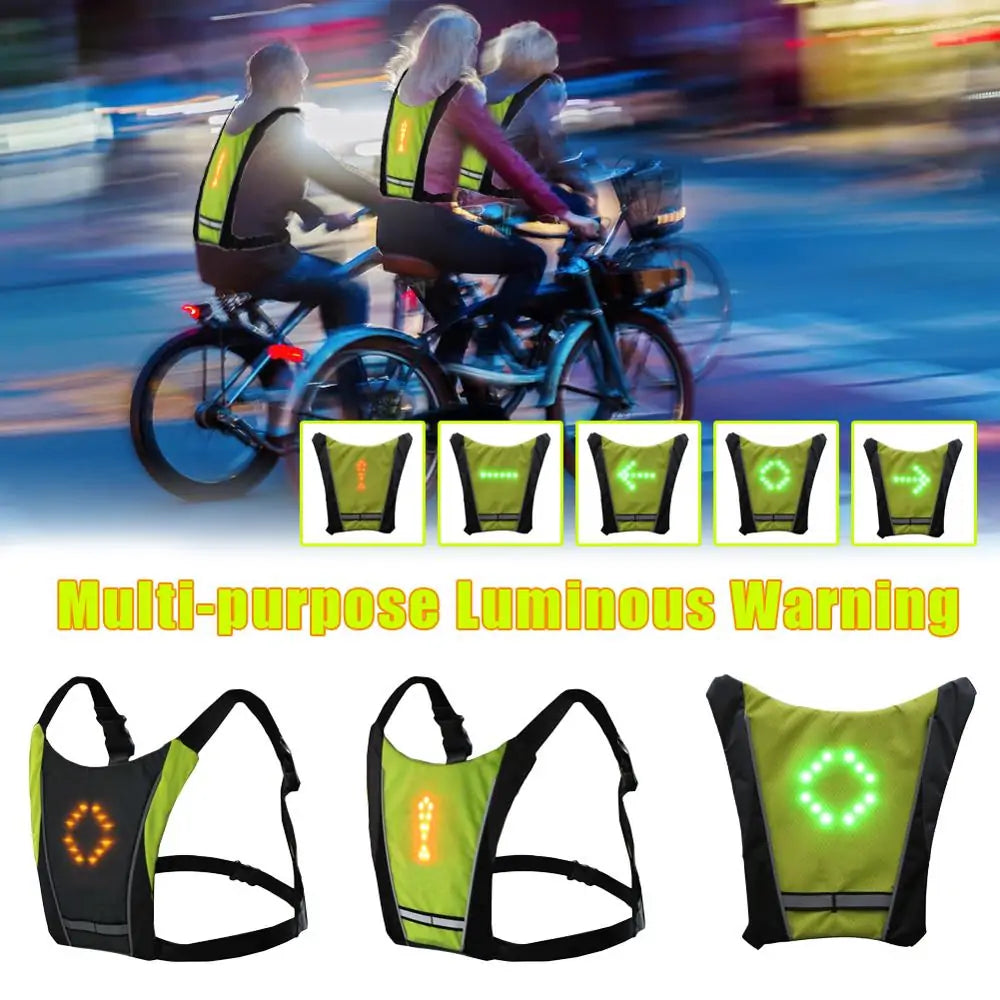 LED Cycling Safety Vest with Bag – The Camping Elite